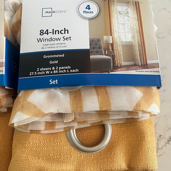 Mainstays | Accents | Mainstays 4 Piece Curtain Window Set | Poshmark